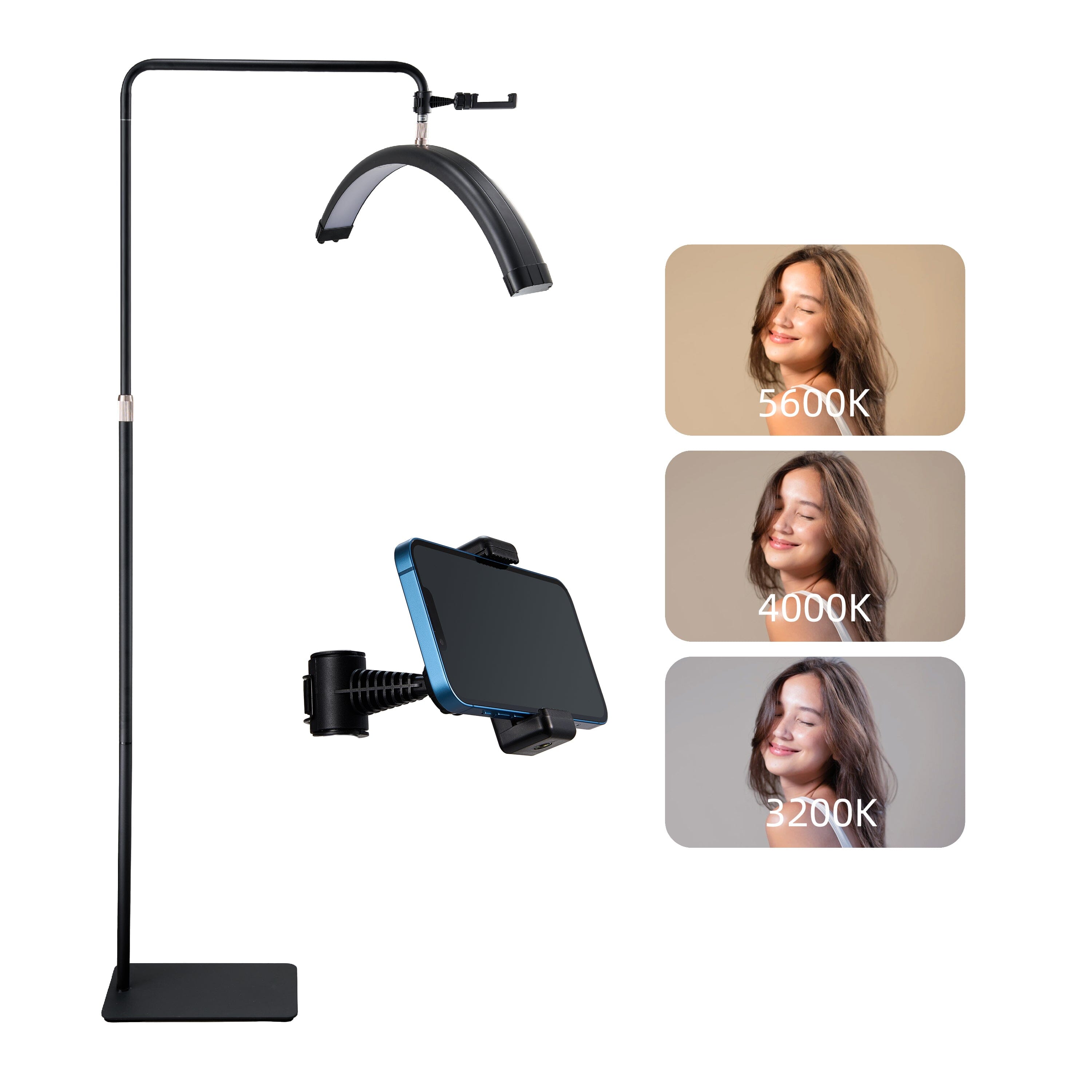 BRÜUN Beauty 50W Moon Lash Light | A 28 Inches Adjustable LED Floor La ...